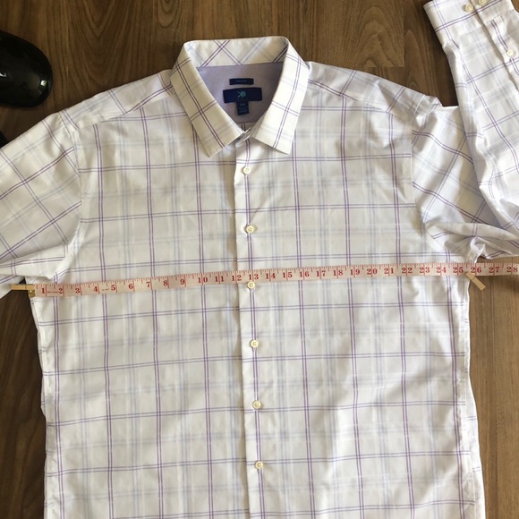 Egara | Shirts | Egara White Purple Blue Dress Shirt Size Xxl | Poshmark